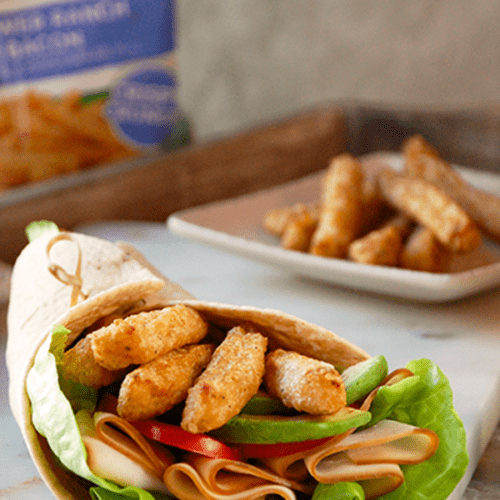 Turkey Wrap with Veggie Fries - The Real Kitchen