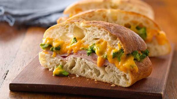 Broccoli Cheesy Ham Panini - The Real Kitchen