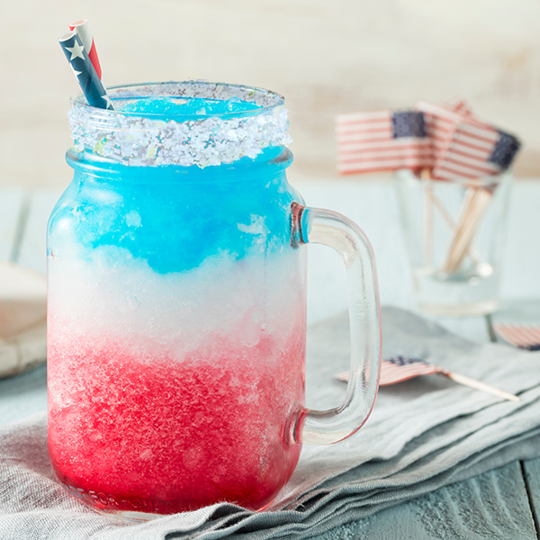 Patriotic Slushy Cocktail - The Real Kitchen