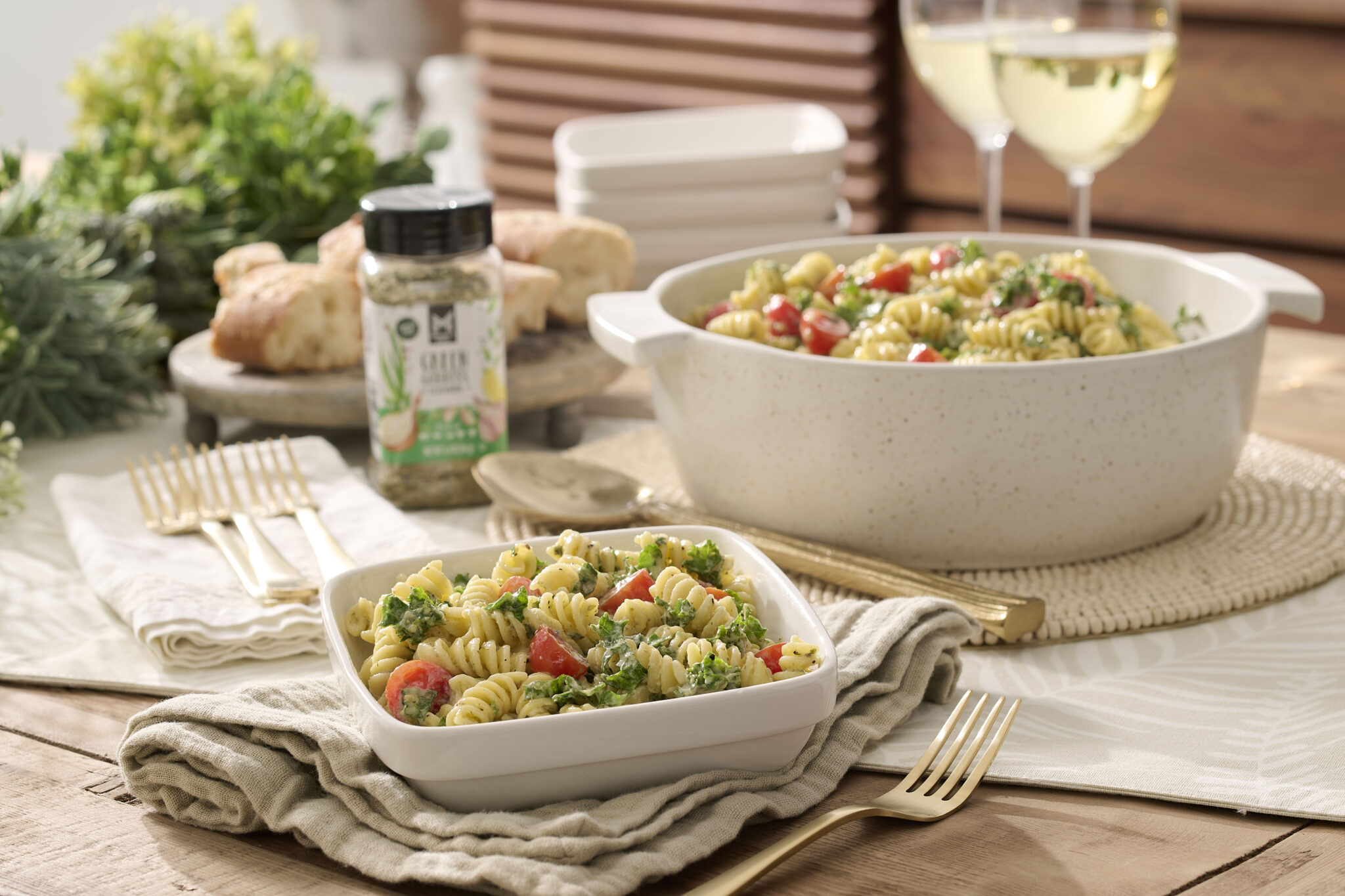 Green Goddess Kale and Pasta Salad - The Real Kitchen