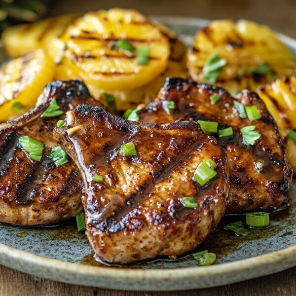 Grilled Pork Chops with Pineapple - The Real Kitchen