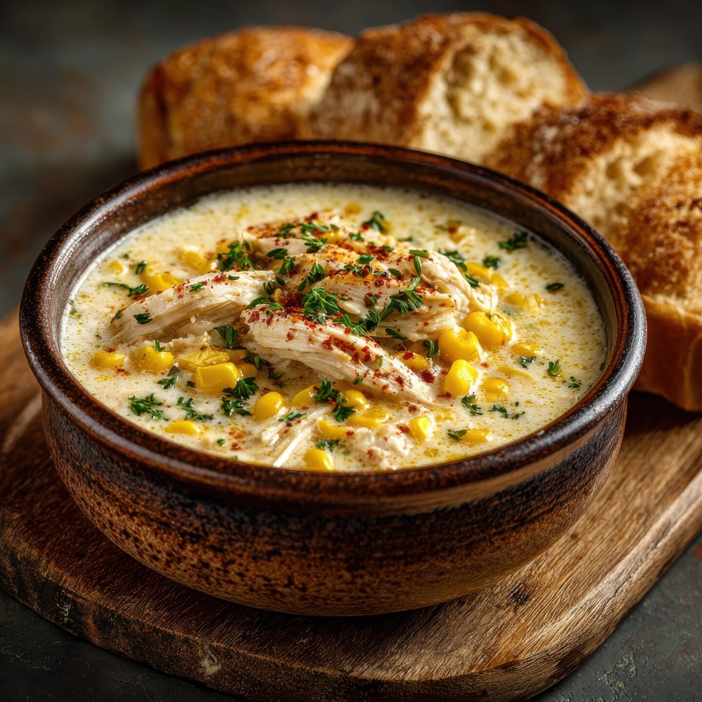 Slow Cooker Chicken Corn Chowder - The Real Kitchen
